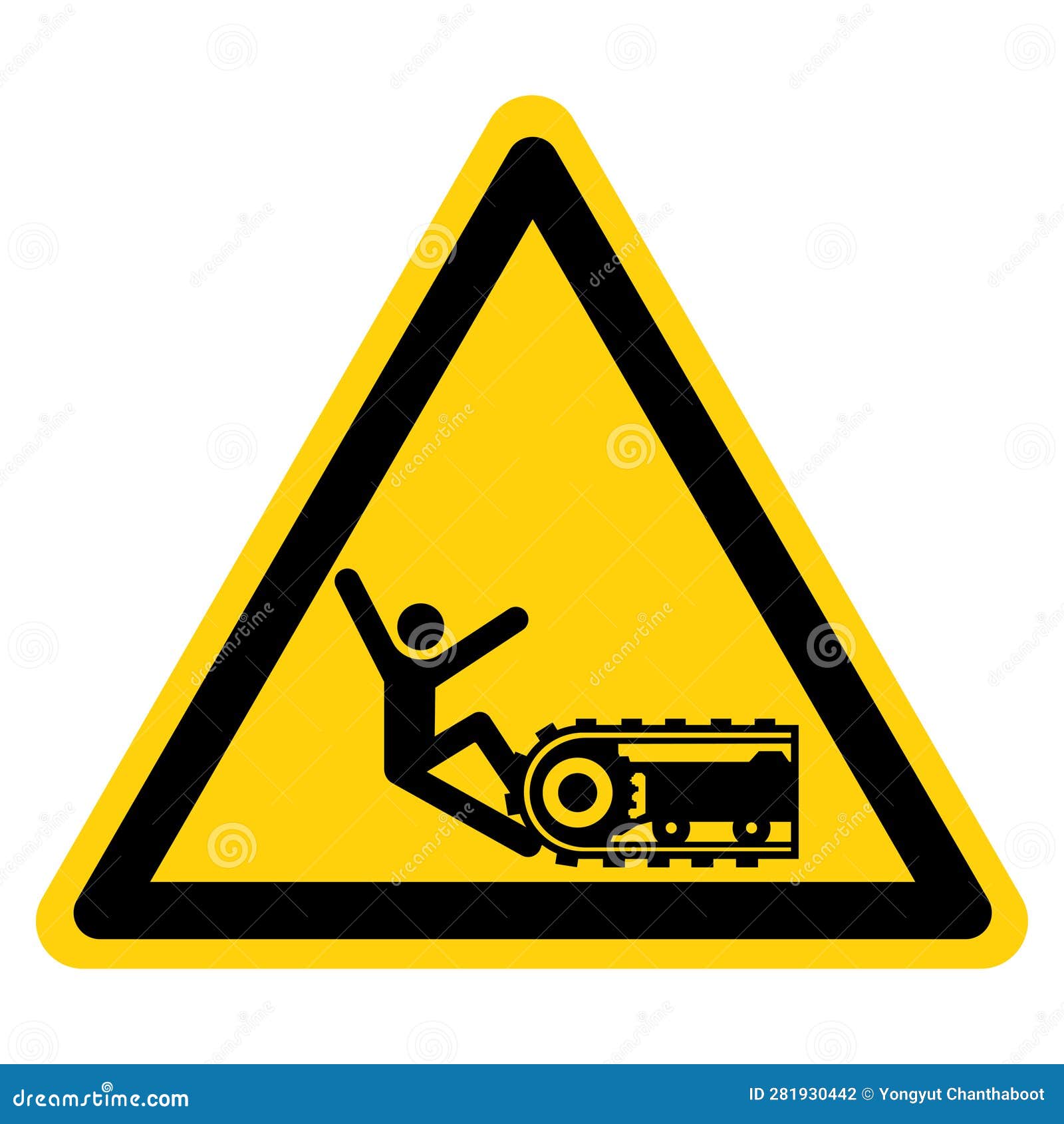 Crush Hazard Symbol Sign, Vector Illustration, Isolate on White ...