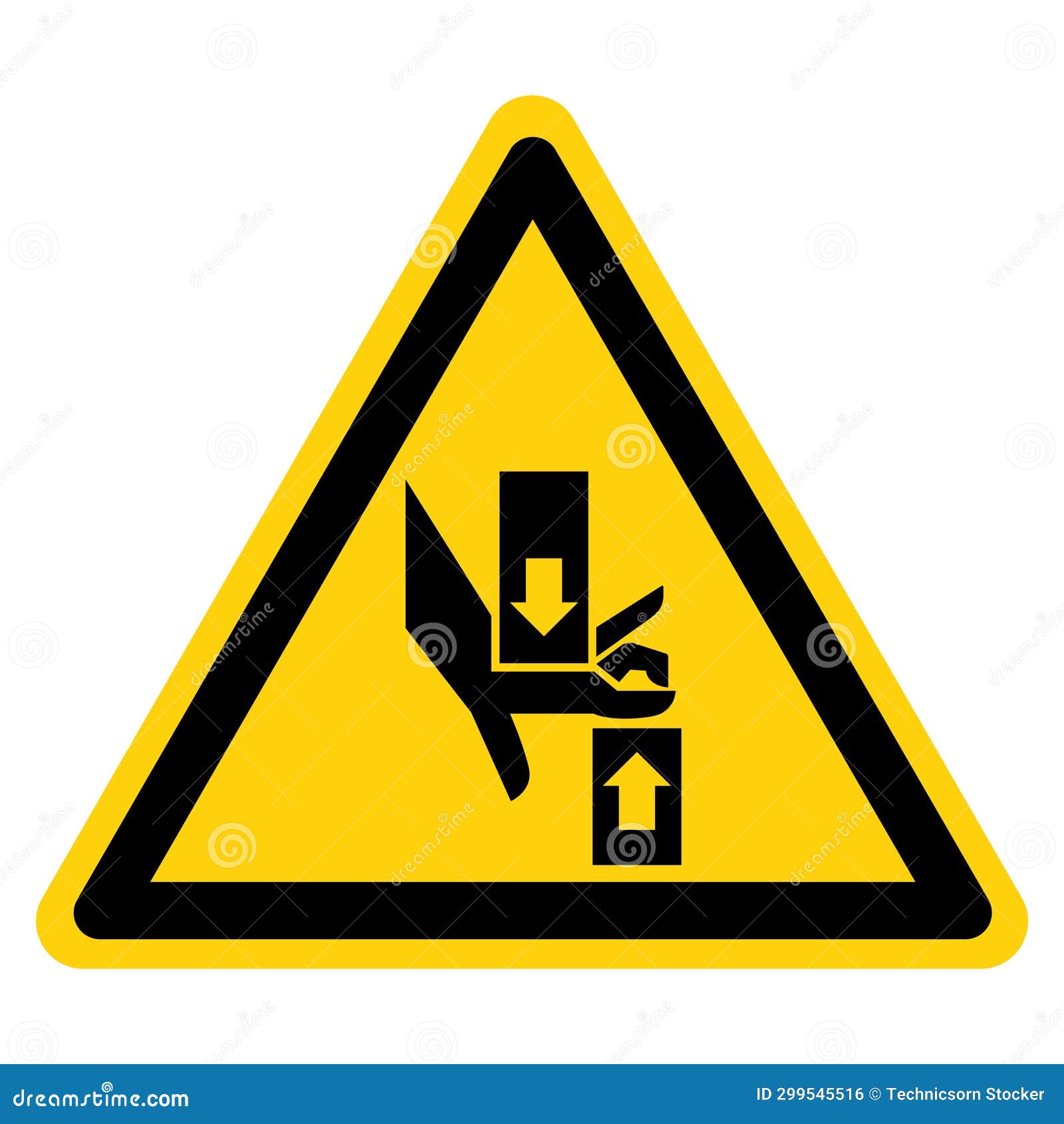 Crush Hazard Symbol Sign, Vector Illustration, Isolate on White ...