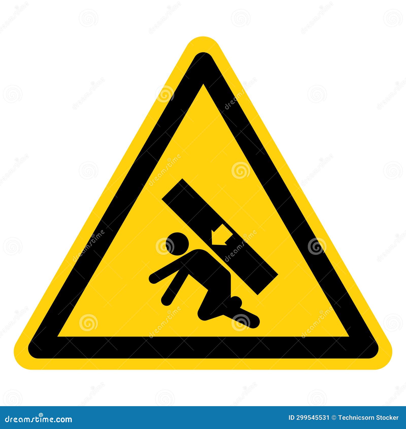 Crush Hazard Symbol Sign, Vector Illustration, Isolate on White ...