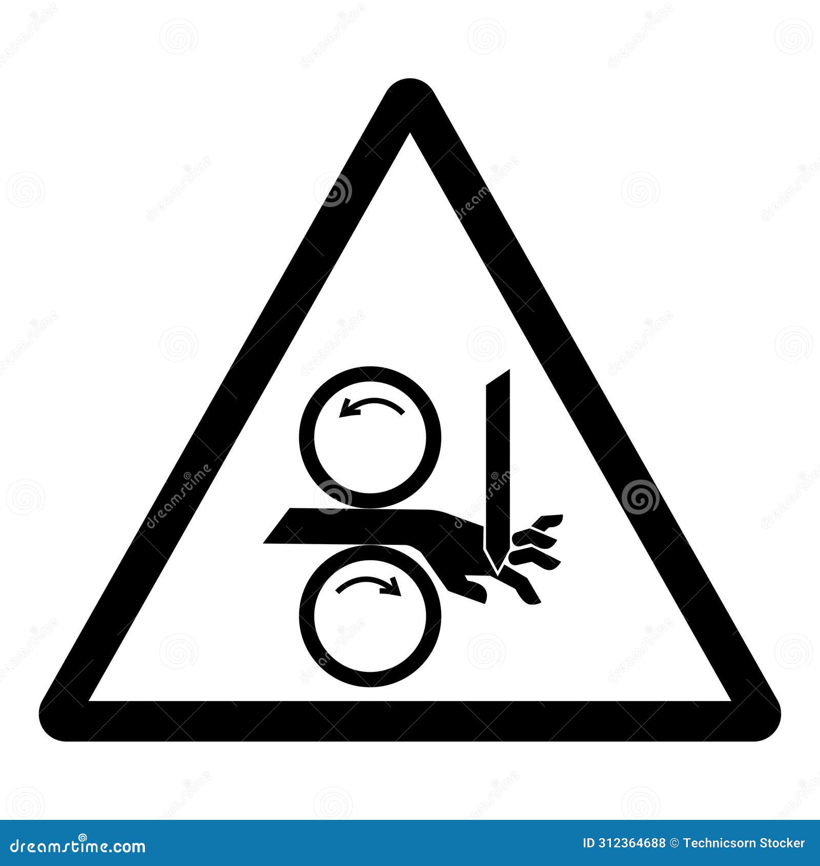 Crush Hazard Symbol Sign, Vector Illustration, Isolate on White ...