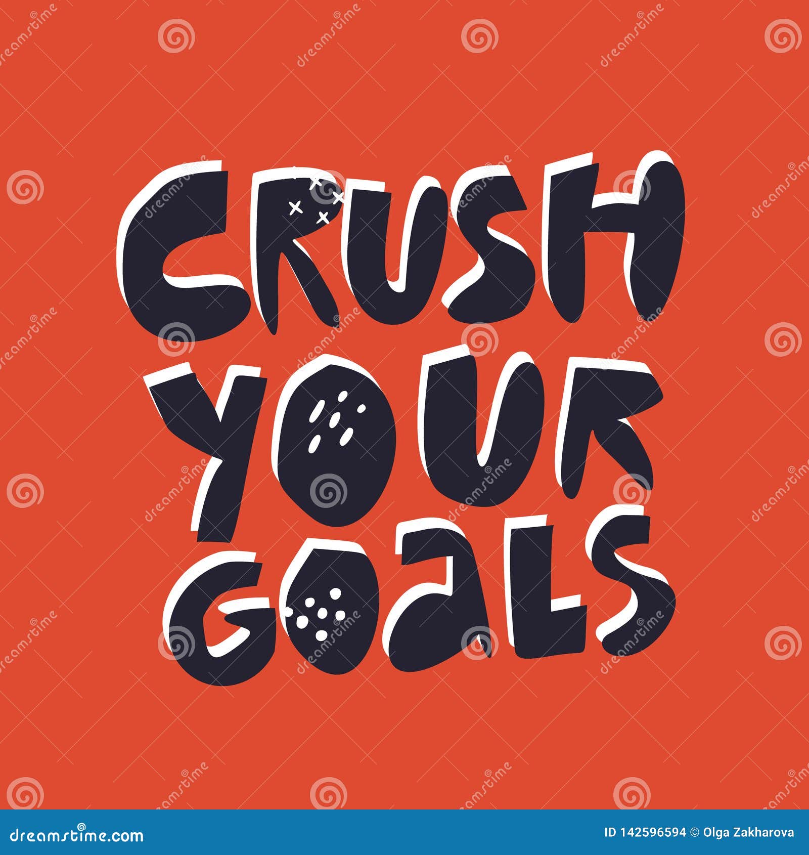 Crush Your Goals Hand Drawn Flat Vector Lettering Stock Vector ... Crush Your Goals Hand Drawn Flat Vector Lettering Stock Vector ...