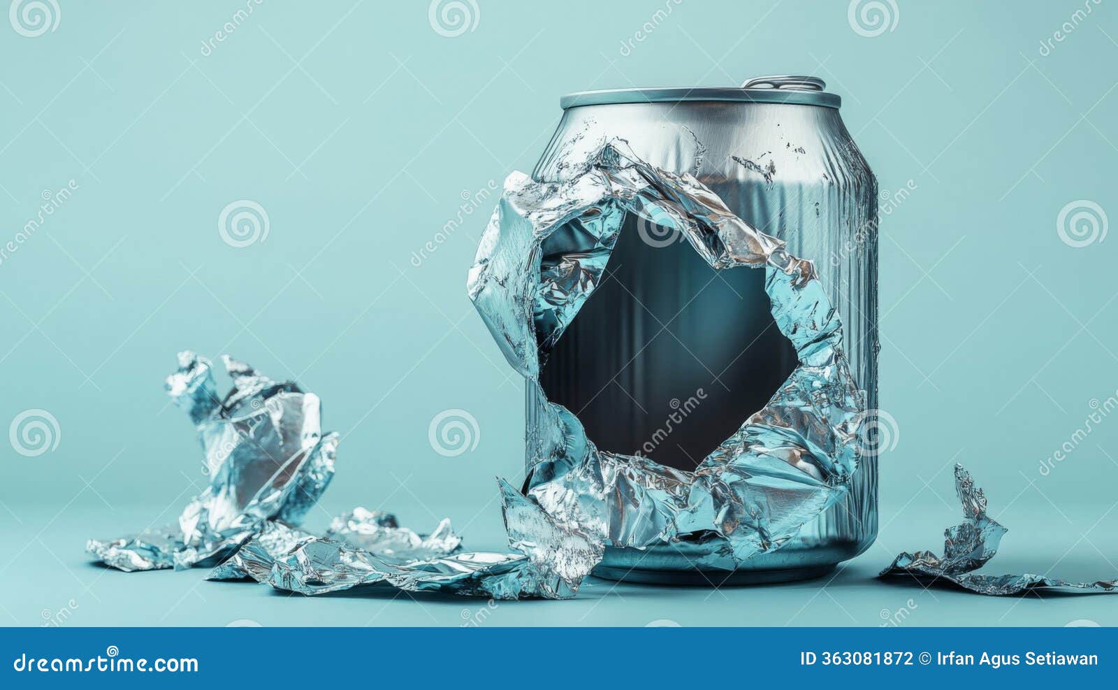 Crushed Aluminum Can Single Outline Drawing Icon Vector Illustration ...