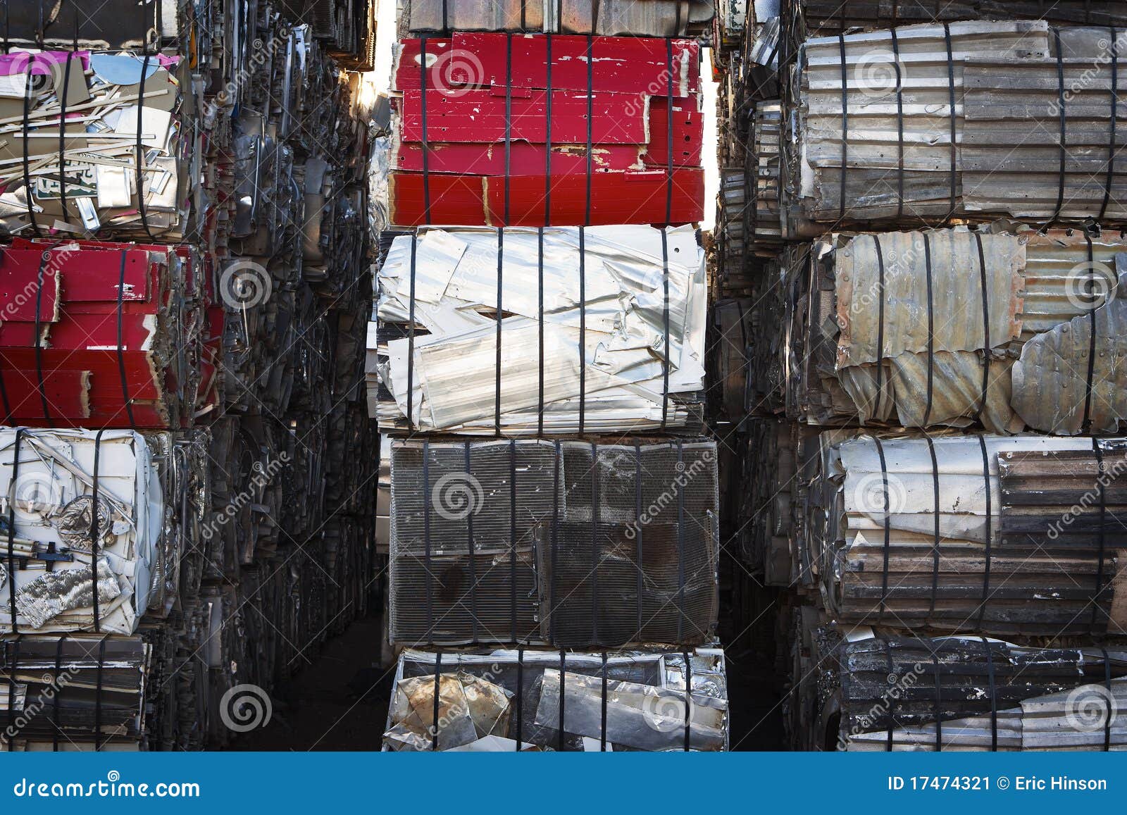 Crushed & Baled Scrap Metal Stock Image - Image of clear, dispose: 17474321