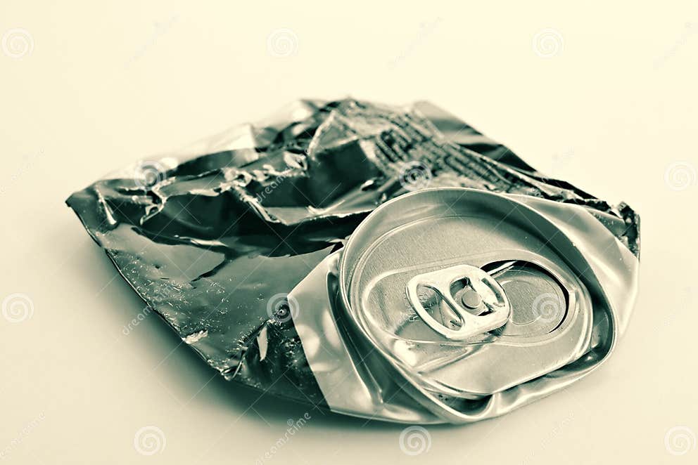 Crushed beer can stock photo. Image of canned, deposit - 1173056