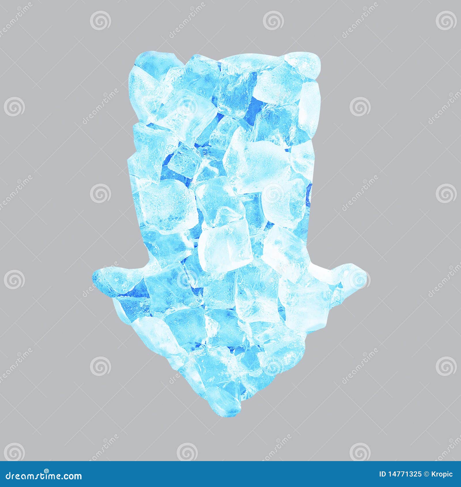 Crushed Blue Ice Arrow Banner Stock Image - Image of frozen, macro ...