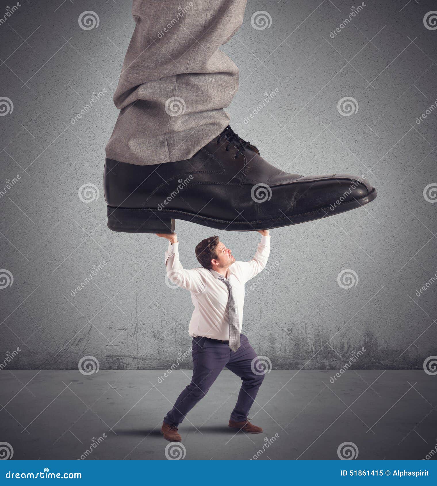 Crushed by boss stock image. Image of frighten, manager - 51861415