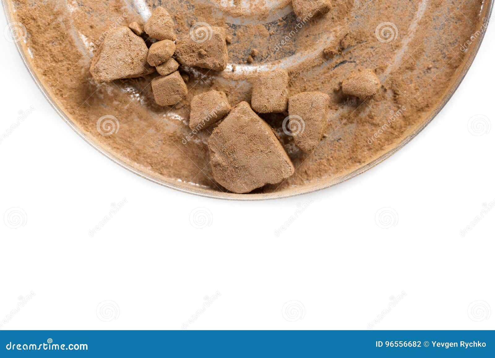 Crushed Bronzing Powder for Face Isolated on White Background Stock ...