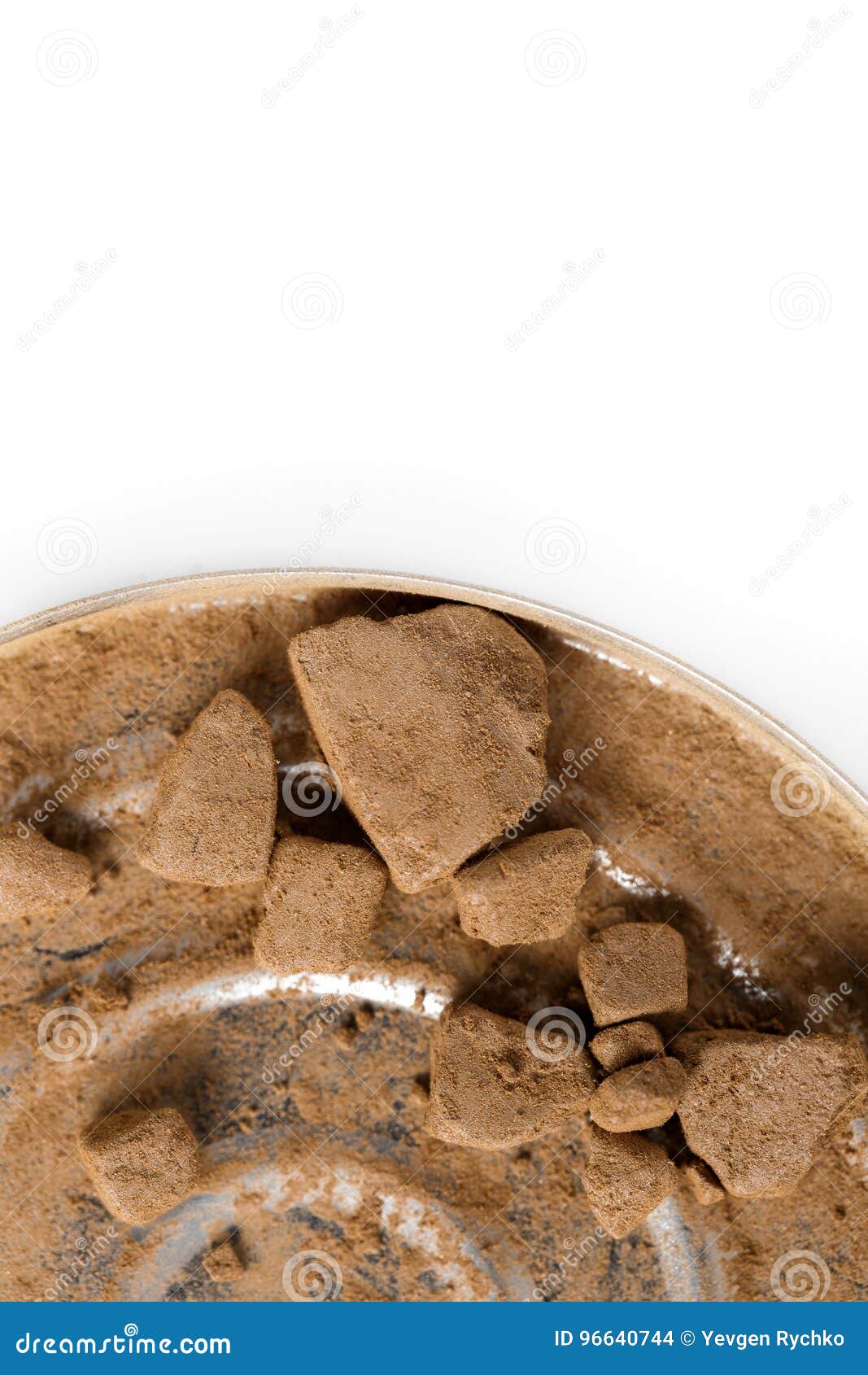 Crushed Bronzing Powder for Face Isolated on White Background Stock ...