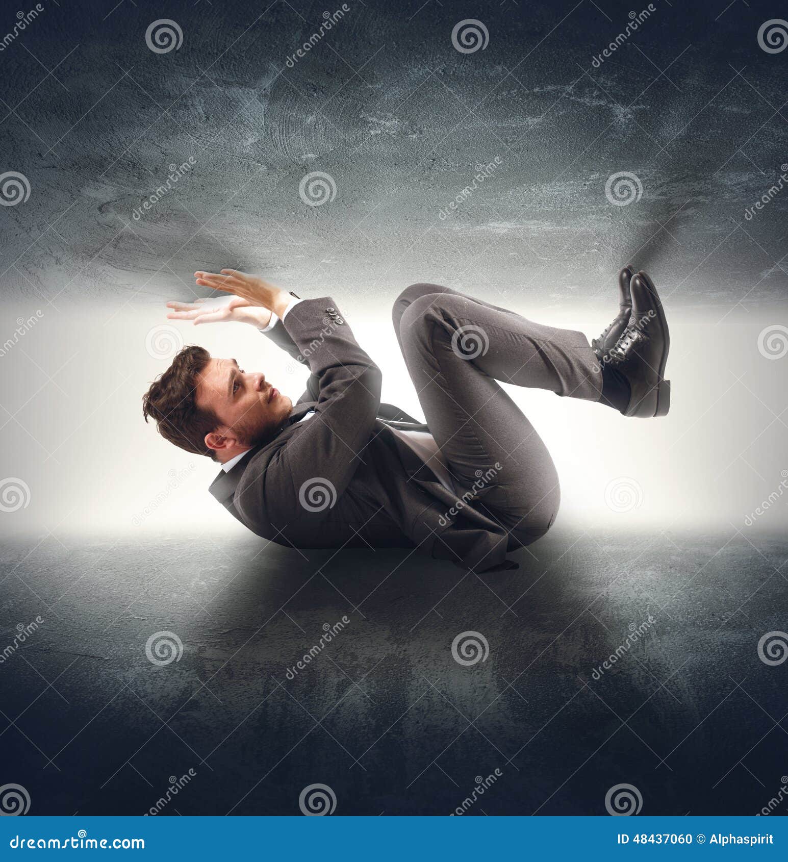 Crushed businessman stock photo. Image of loss, difficult - 48437060