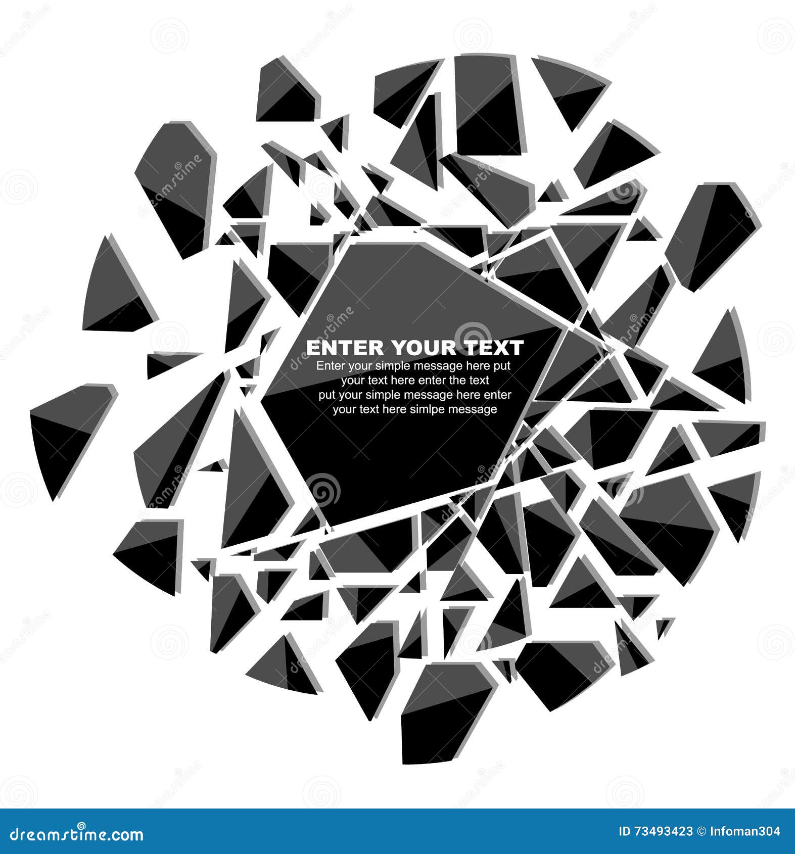 Crushed Element Template Message Stikers Stock Vector - Illustration of ...