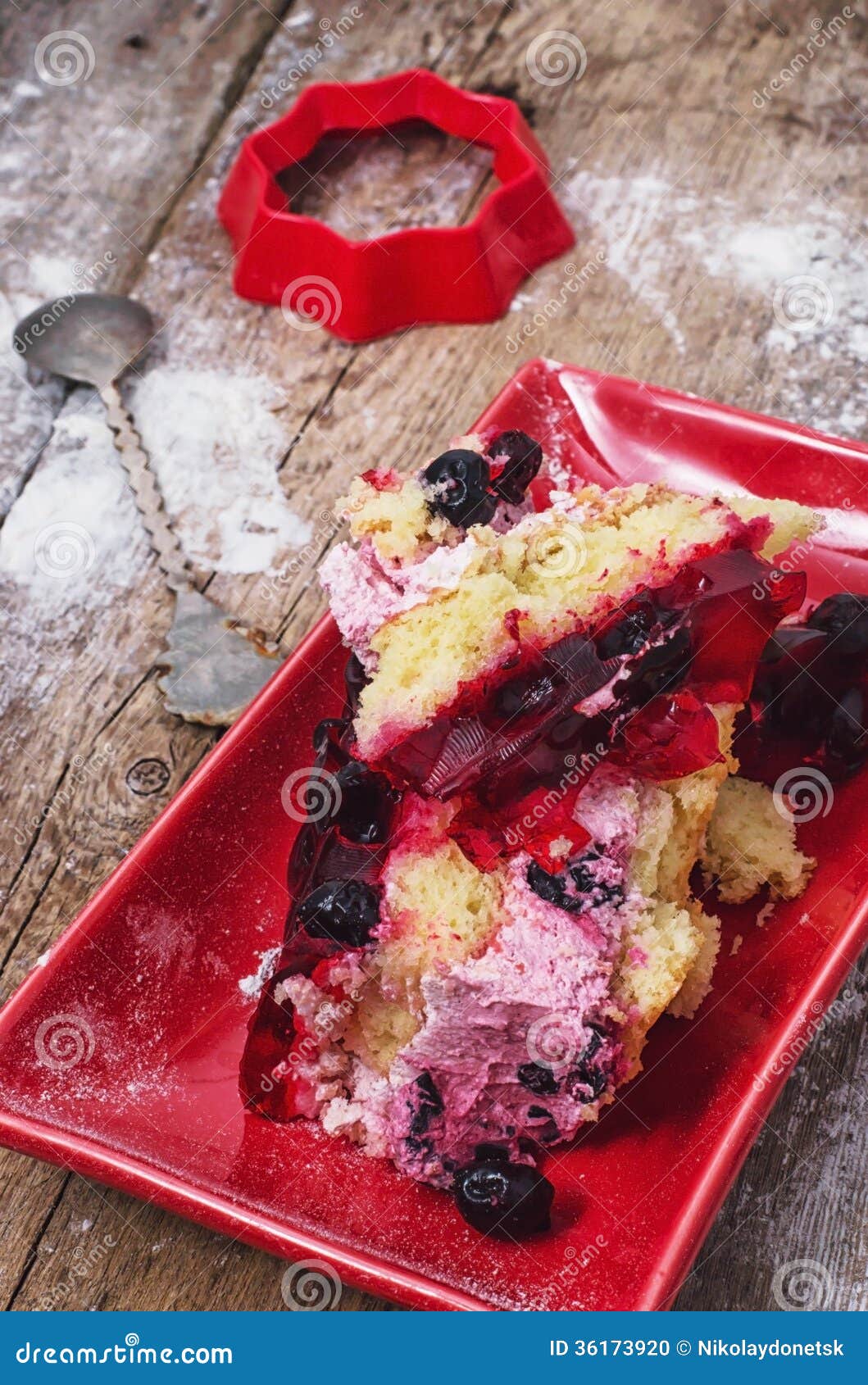 Crushed fruit cake stock photo. Image of sugar, bake - 36173920
