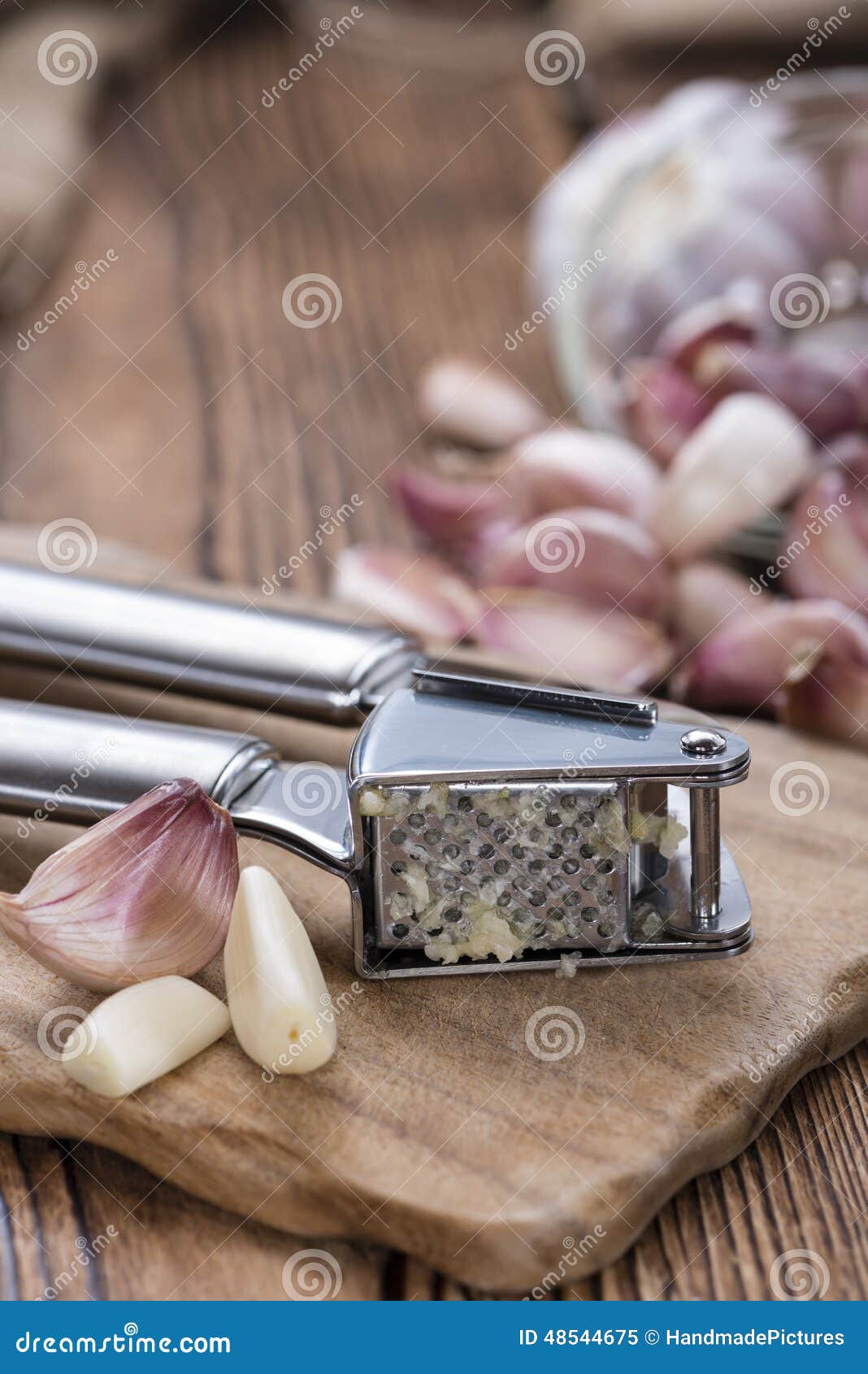 Crushed Garlic stock image. Image of cuisine, freshness - 48544675