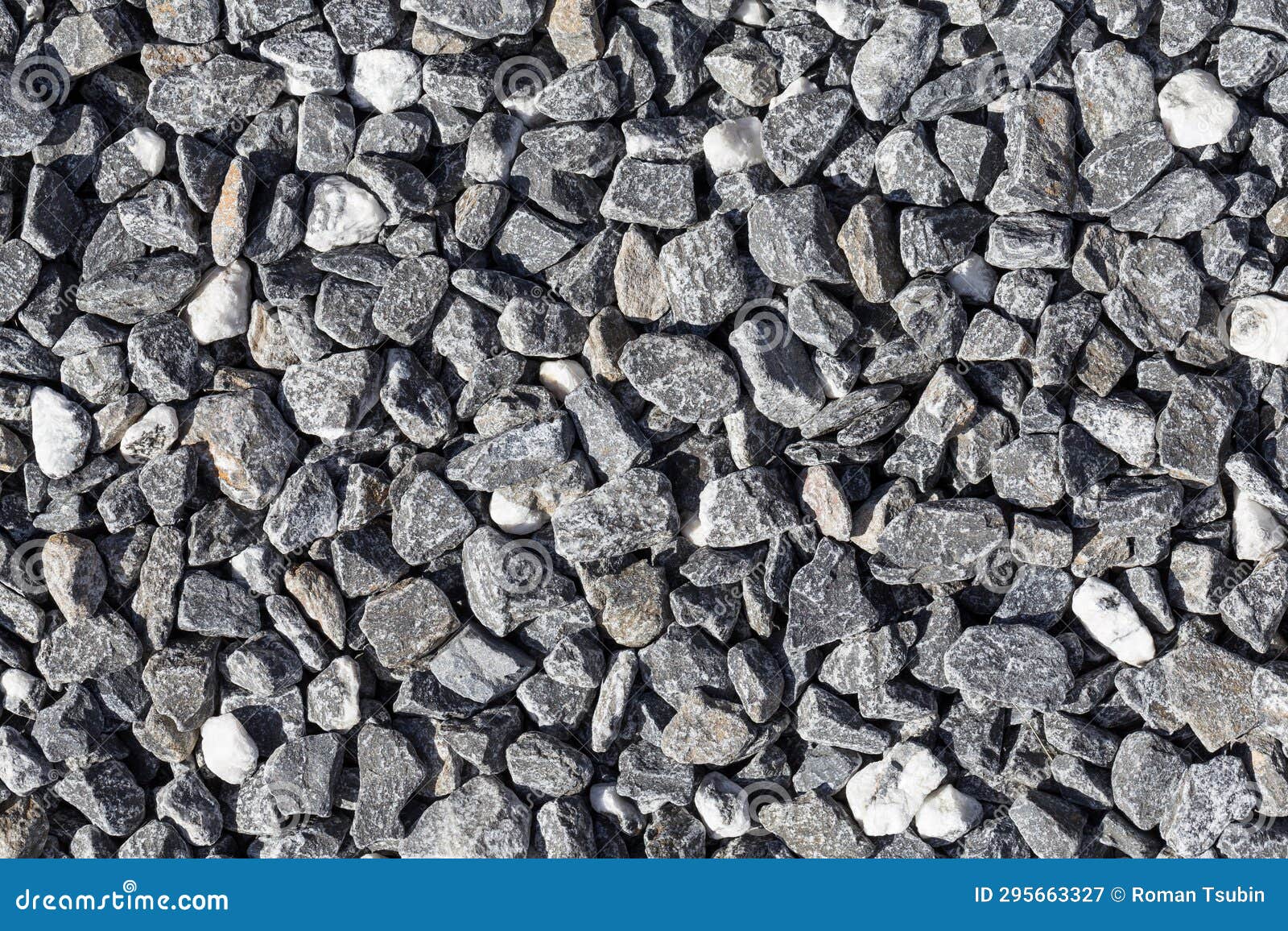 Crushed grey stones stock image. Image of texture, surface - 295663327