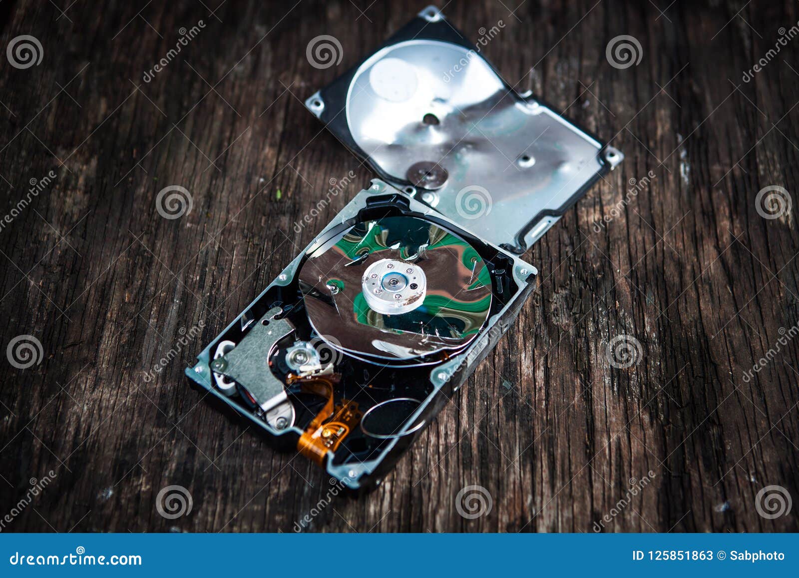 Crushed Hard Disk Drive stock image. Image of hard, crush - 125851863