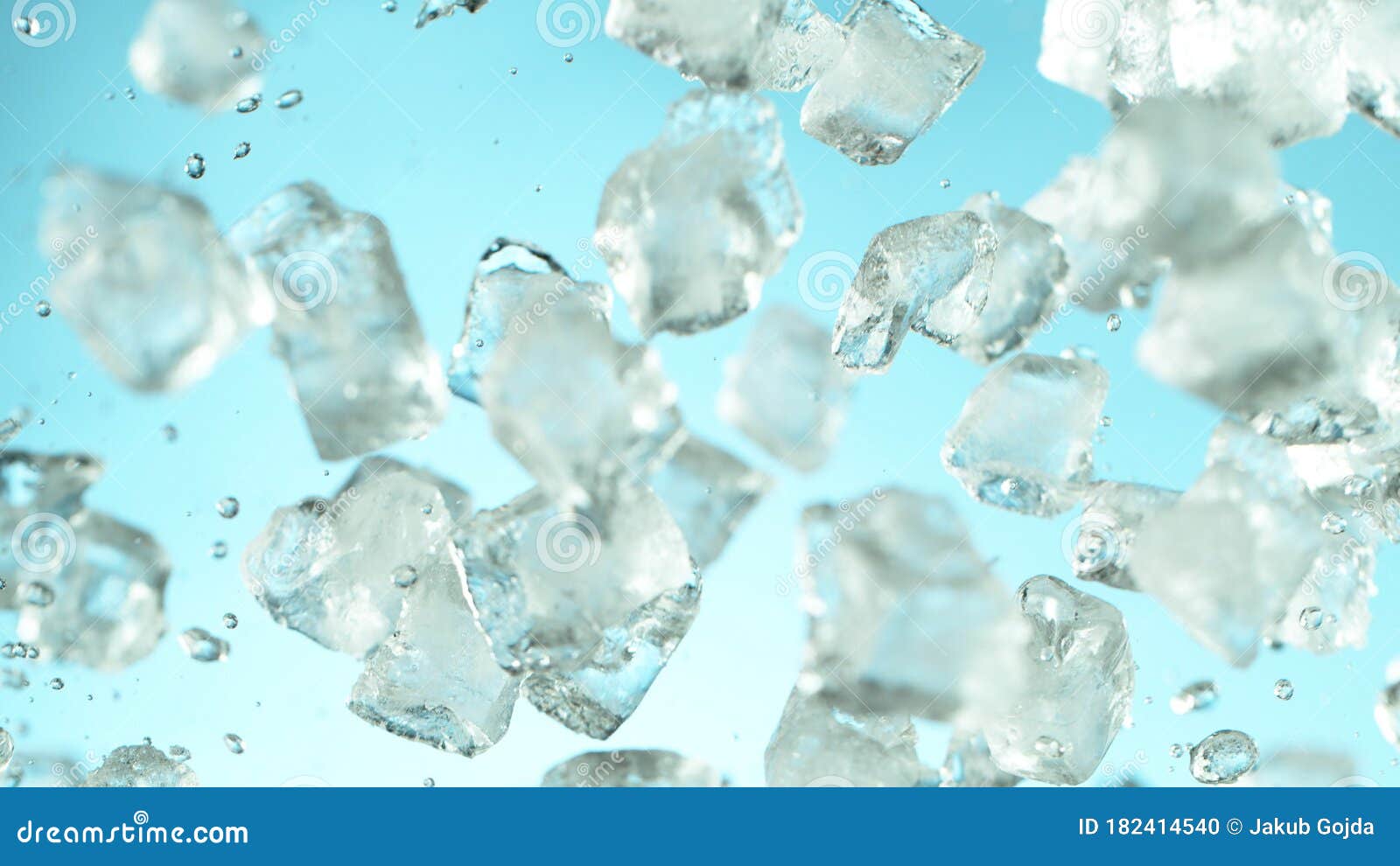 Crushed Ice Explosion on Blue Background Stock Photo - Image of blue ...