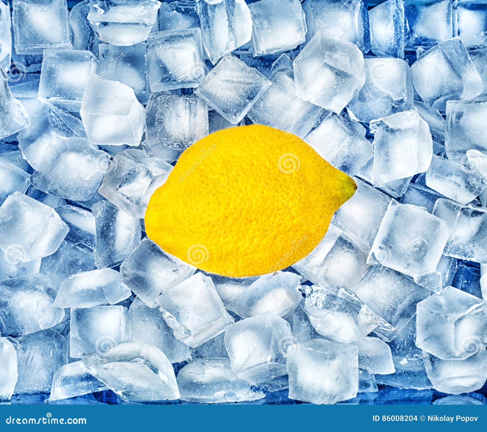 Crushed ice and lemon. stock photo. Image of freshness - 86008204