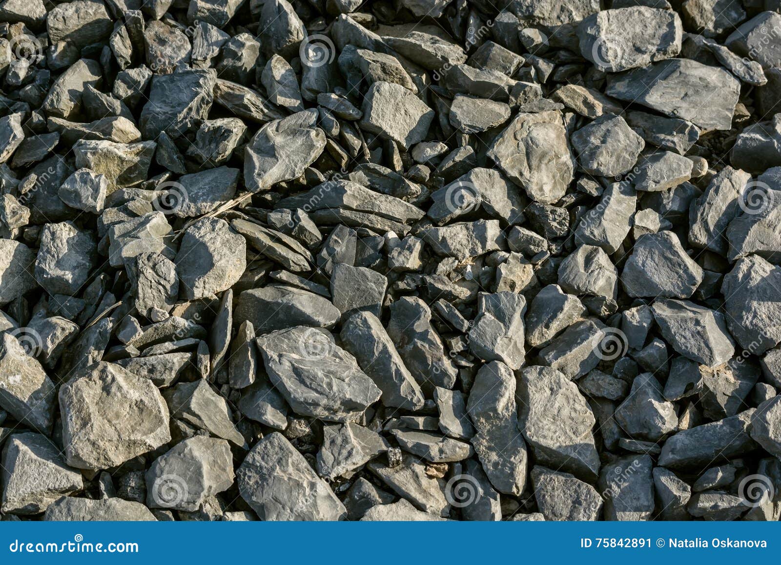 Crushed Limestone Aggregate Stock Image - Image of gravel, decoration ...
