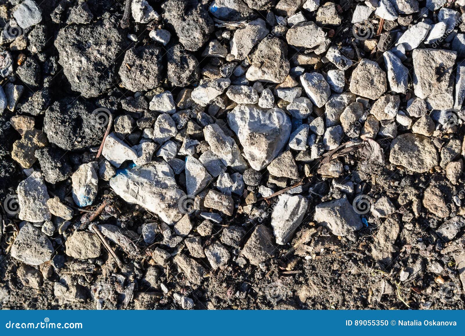 Crushed Limestone Aggregate Stock Photo - Image of closeup, gardening ...