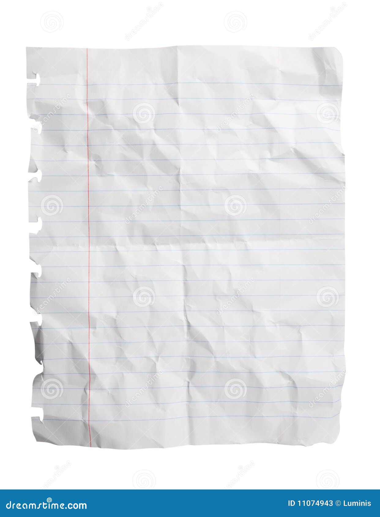 Crushed Notepad Paper Sheet Stock Image - Image of crushed, office ...