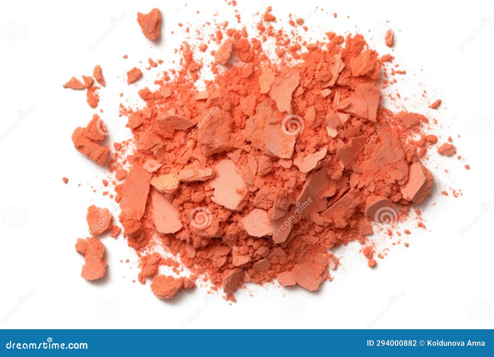 Crushed Orange Blush Eyeshadow Broken Make Up Stock Illustration ...