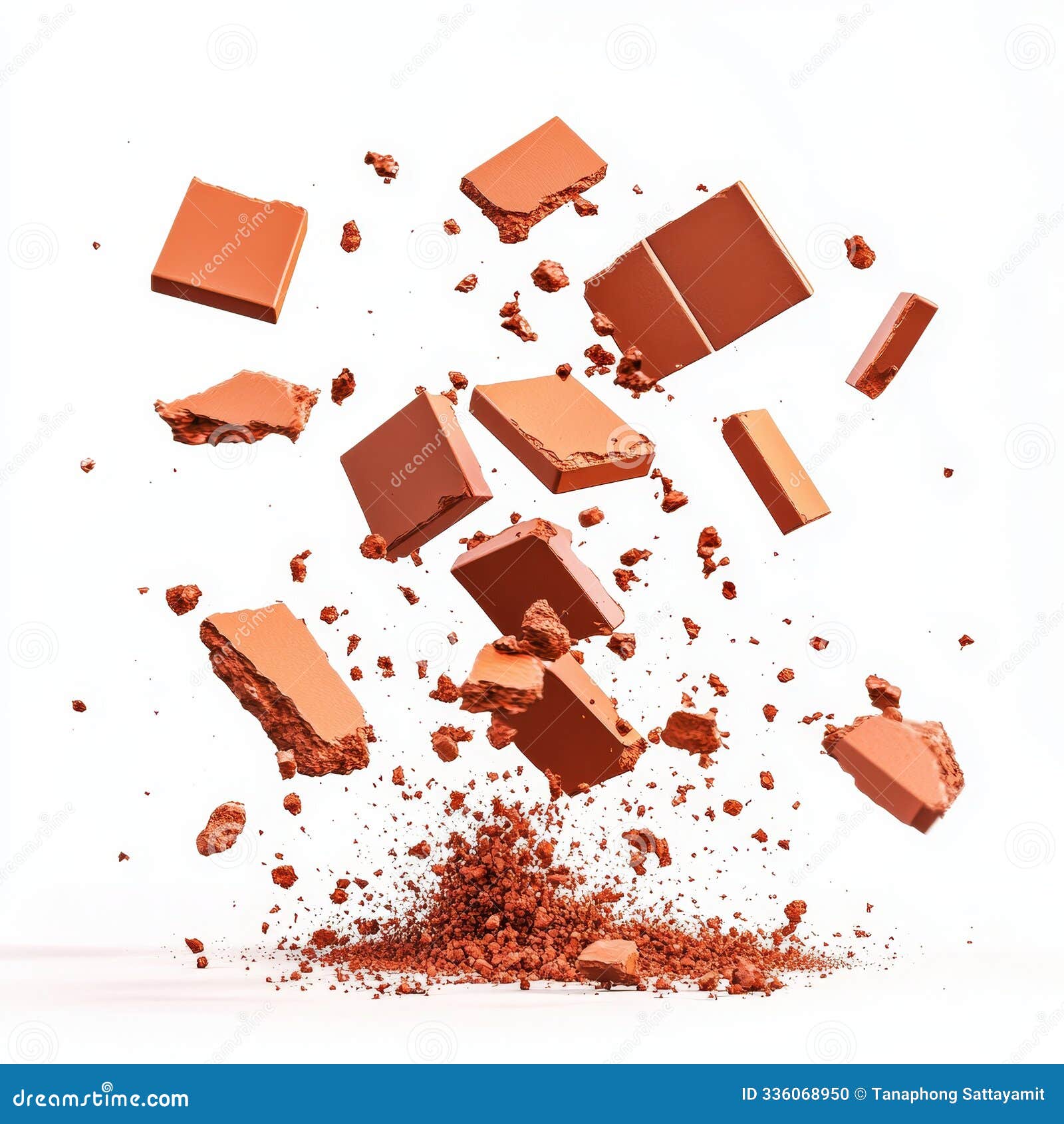 Crushed Orange Brick Powder Explosion Stock Illustration - Illustration ...