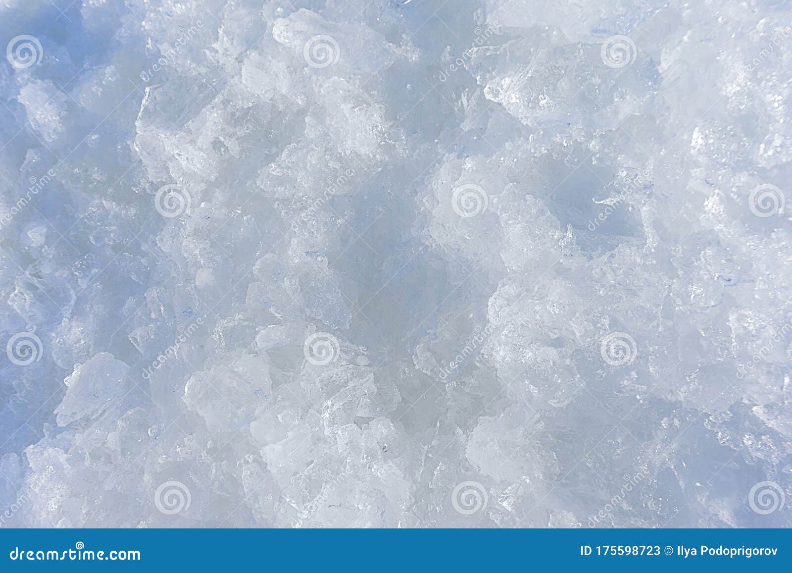 Crushed Pieces of Ice with Snow Background Texture Stock Image - Image ...