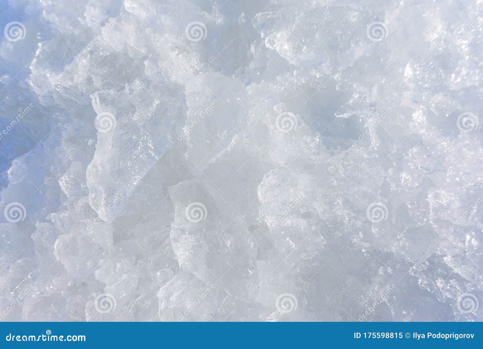 Crushed Pieces of Ice with Snow Background Texture Stock Image - Image ...