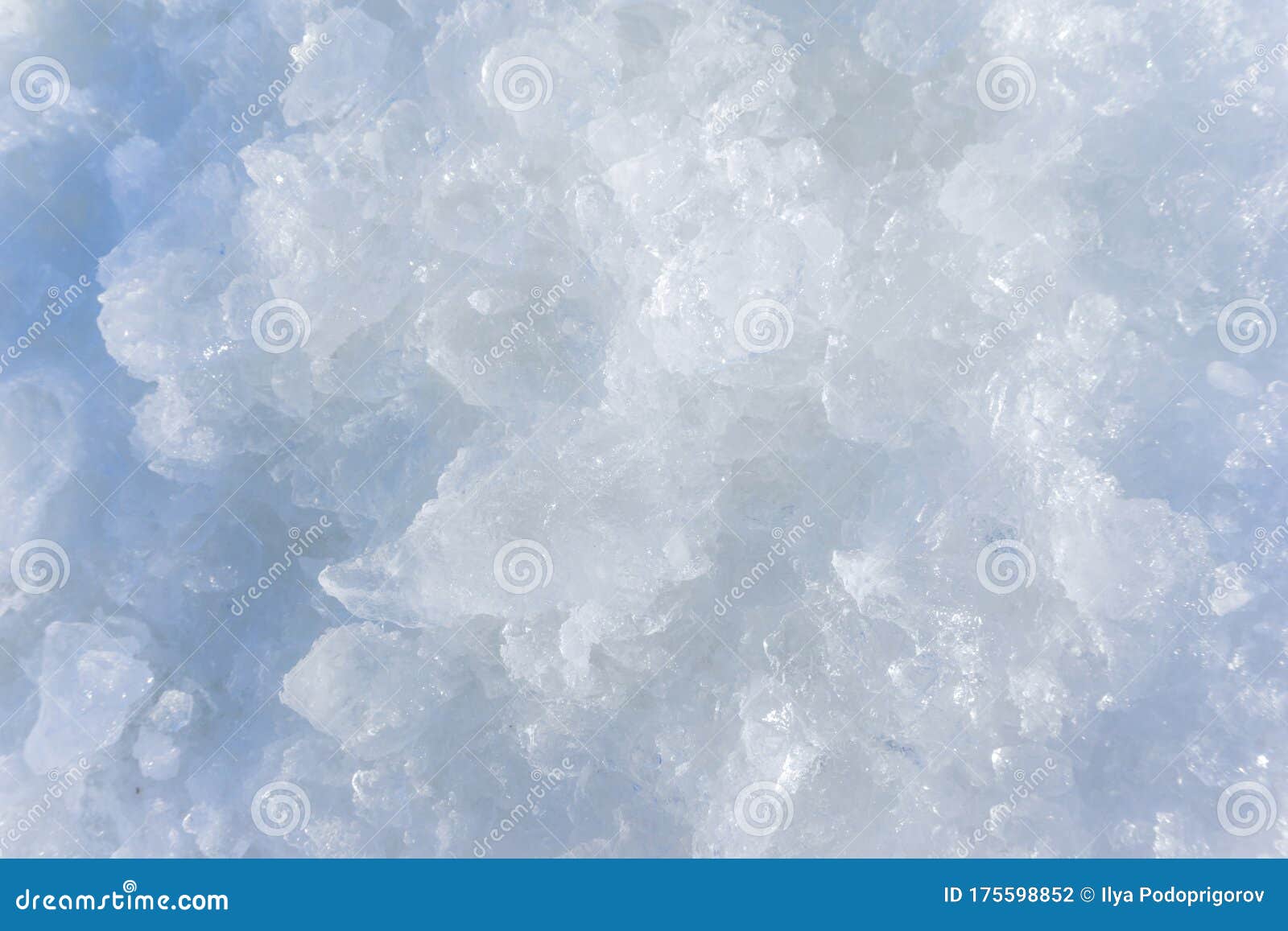 Crushed Pieces of Ice with Snow Background Texture Stock Photo - Image ...