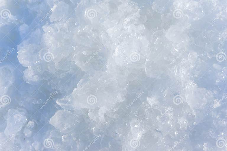 Crushed Pieces of Ice with Snow Background Texture Stock Photo - Image ...