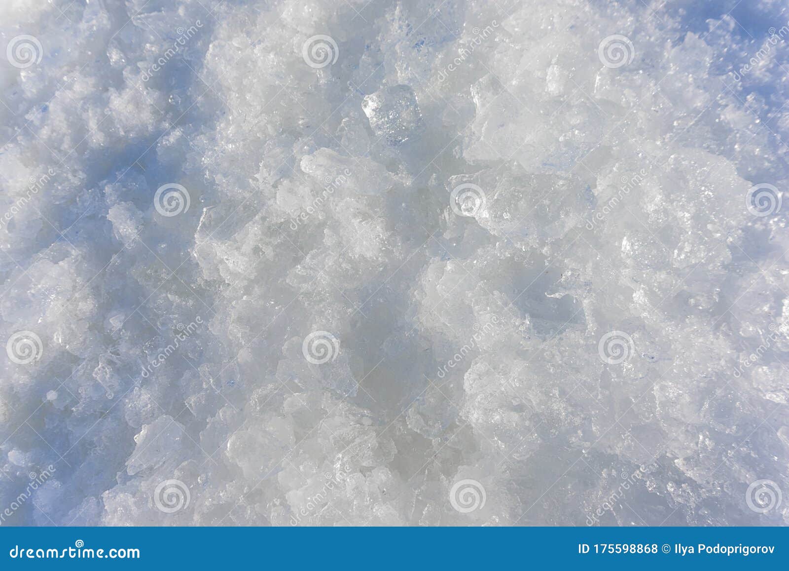 Crushed Pieces of Ice with Snow Background Texture Stock Photo - Image ...
