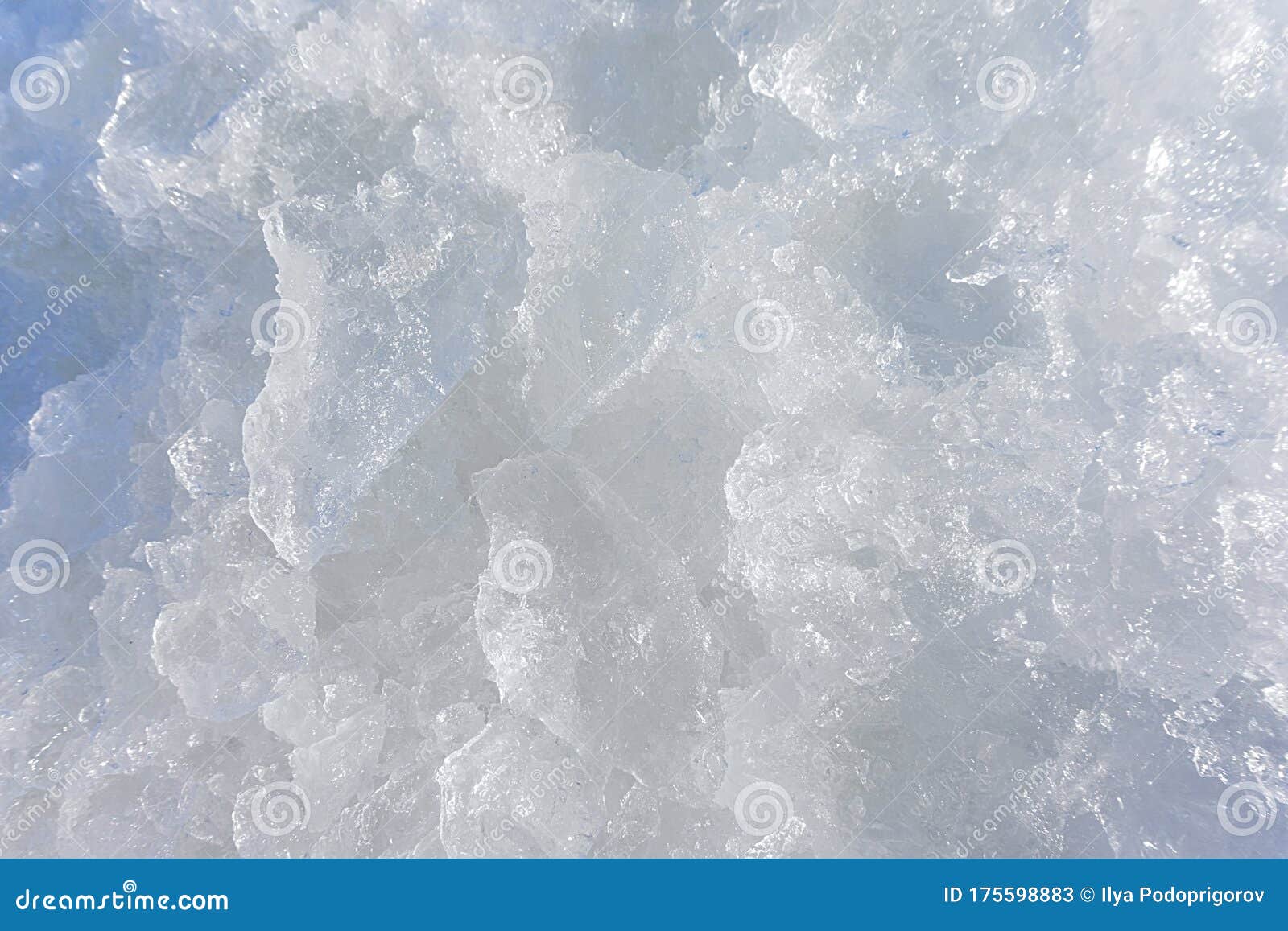 Crushed Pieces of Ice with Snow Background Texture Stock Image - Image ...