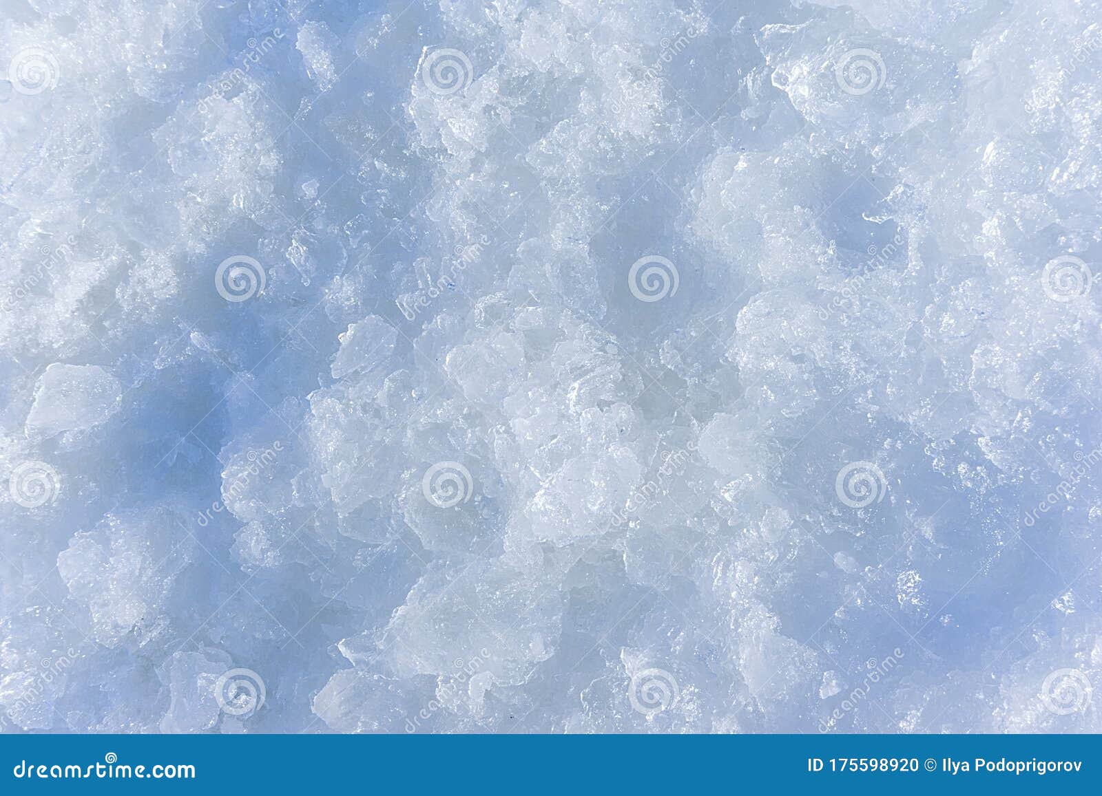 Crushed Pieces of Ice with Snow Background Texture Stock Photo - Image ...