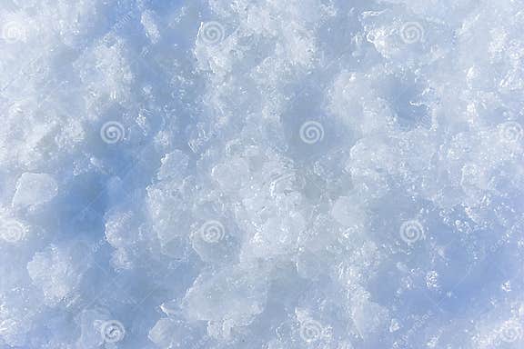 Crushed Pieces of Ice with Snow Background Texture Stock Photo - Image ...