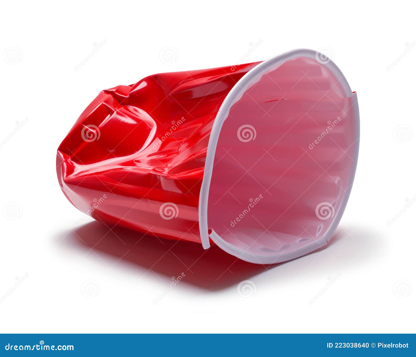 Crushed Plastic Cup stock photo. Image of crushed, drink - 223038640