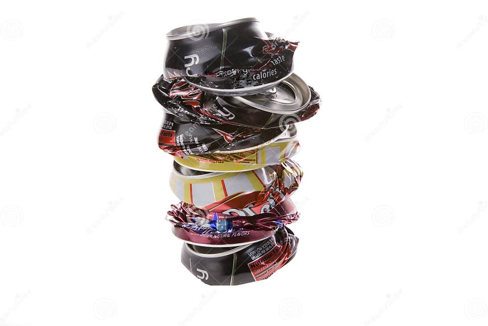 Crushed Pop Cans stock photo. Image of garbage, drink - 7746414