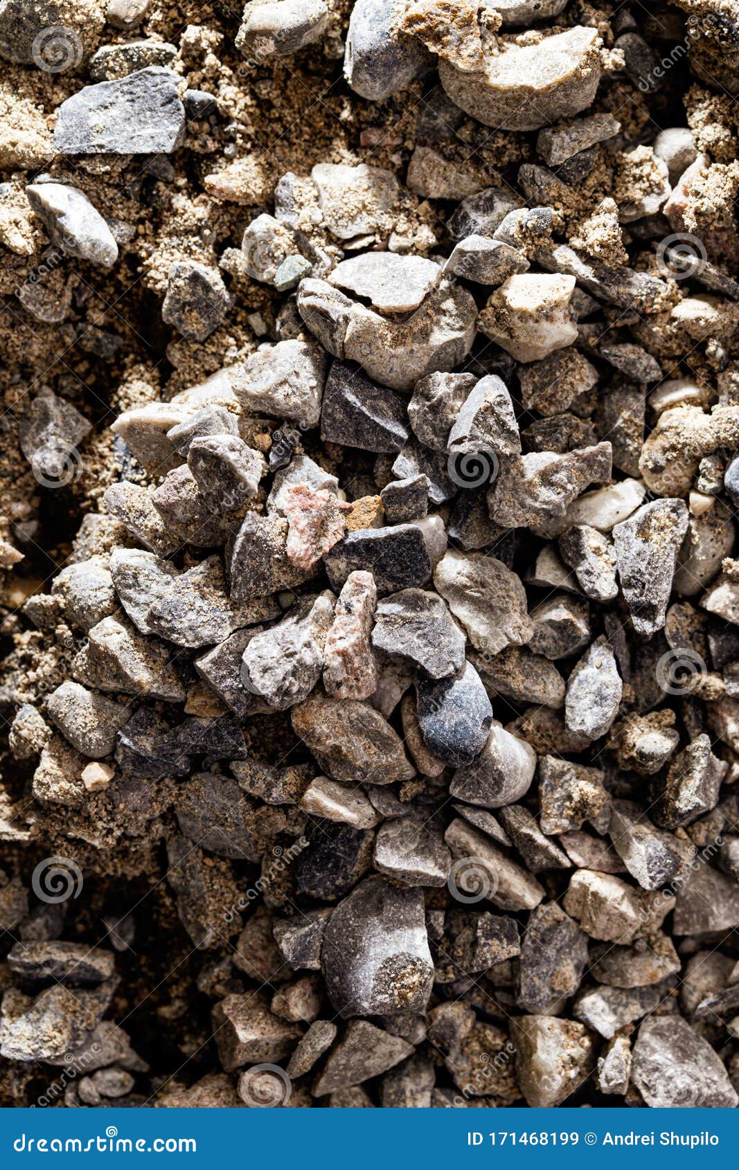 Crushed Sand at a Construction Site Stock Image - Image of gravel ...