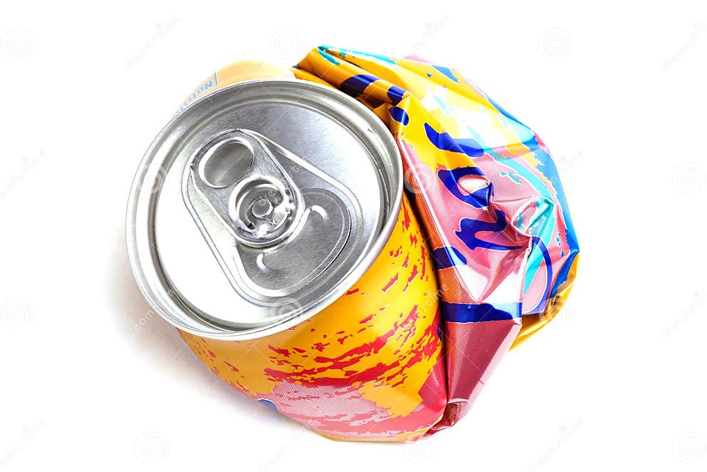 Crushed Soda Can stock photo. Image of object, soda, recycling - 24703834