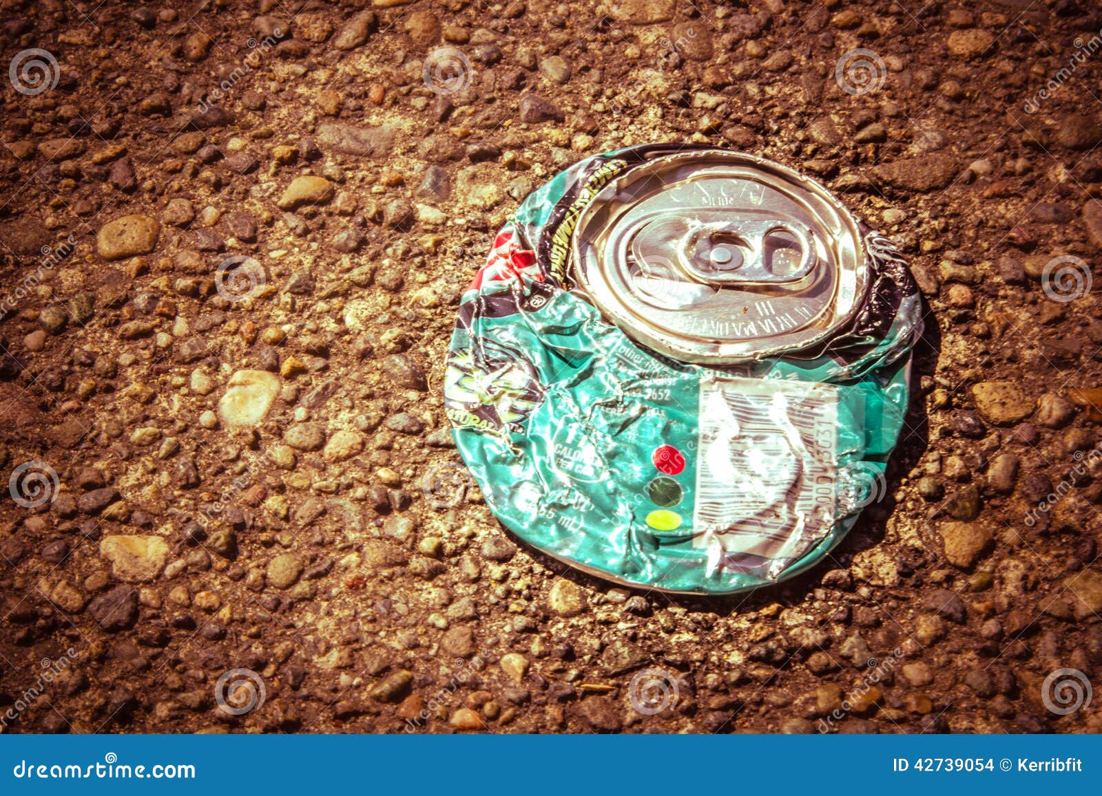 Crushed soda can editorial stock image. Image of nature - 42739054
