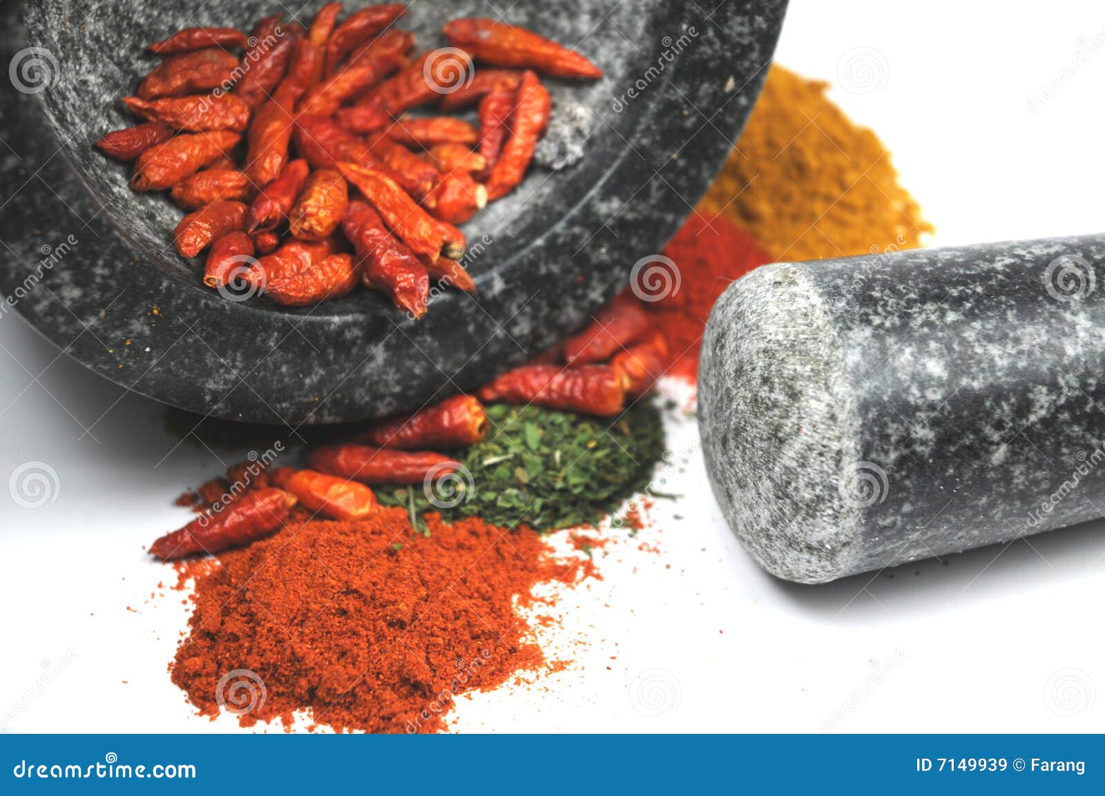 Crushed spices stock image. Image of cook, spilling, stone - 7149939