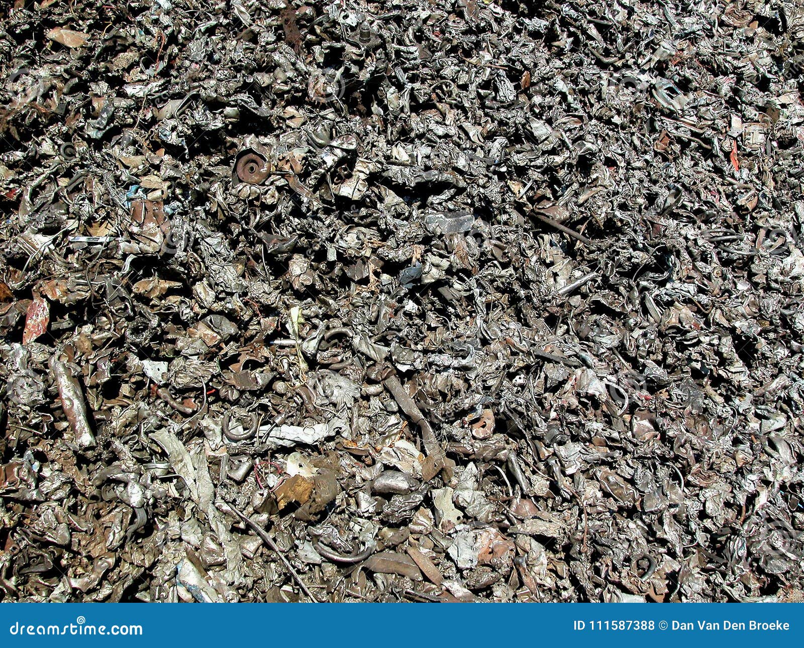 Crushed steel scrap metal stock photo. Image of industry - 111587388