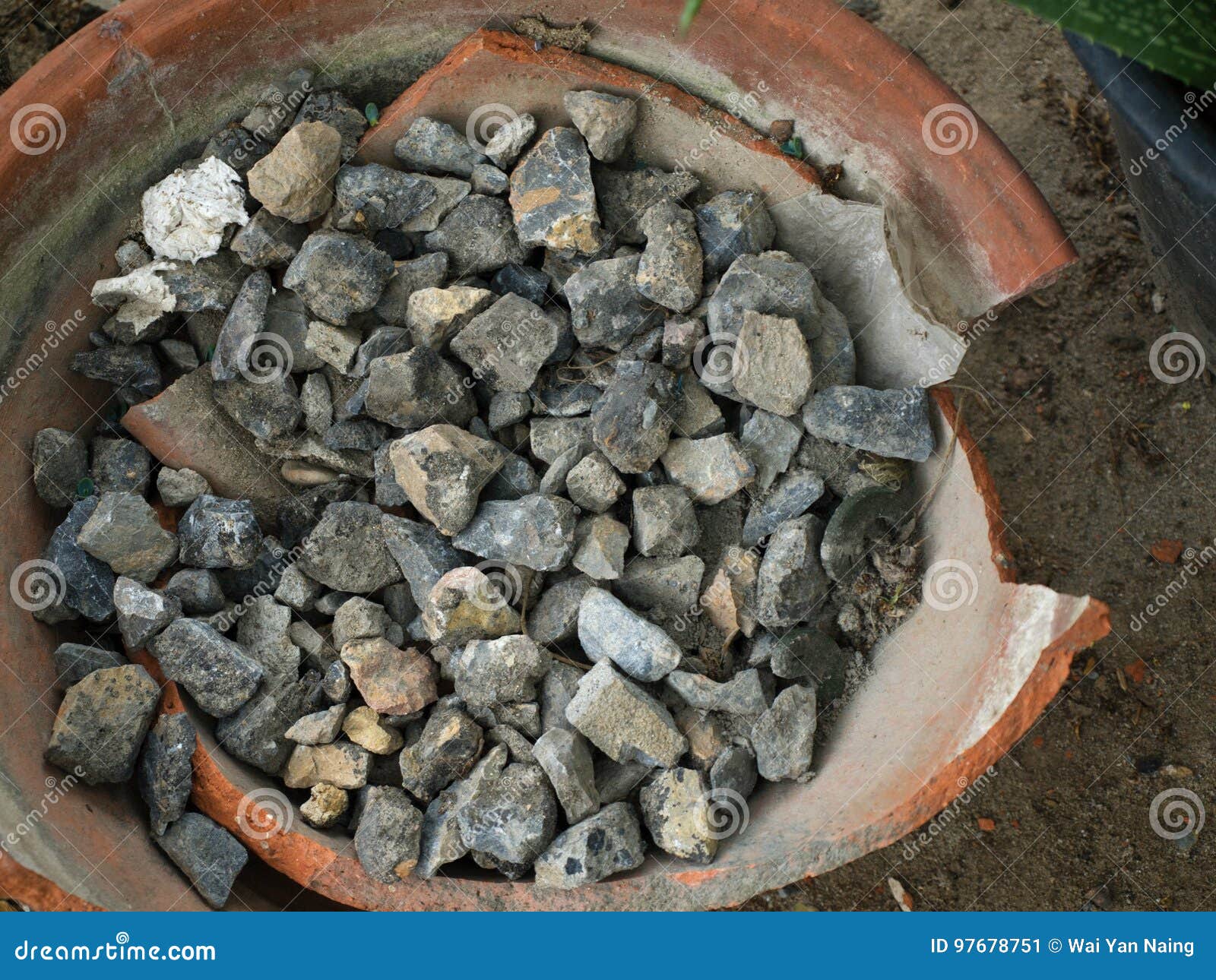 CRUSHED STONE or ANGULAR ROCK Stock Image - Image of heap, pile: 97678751