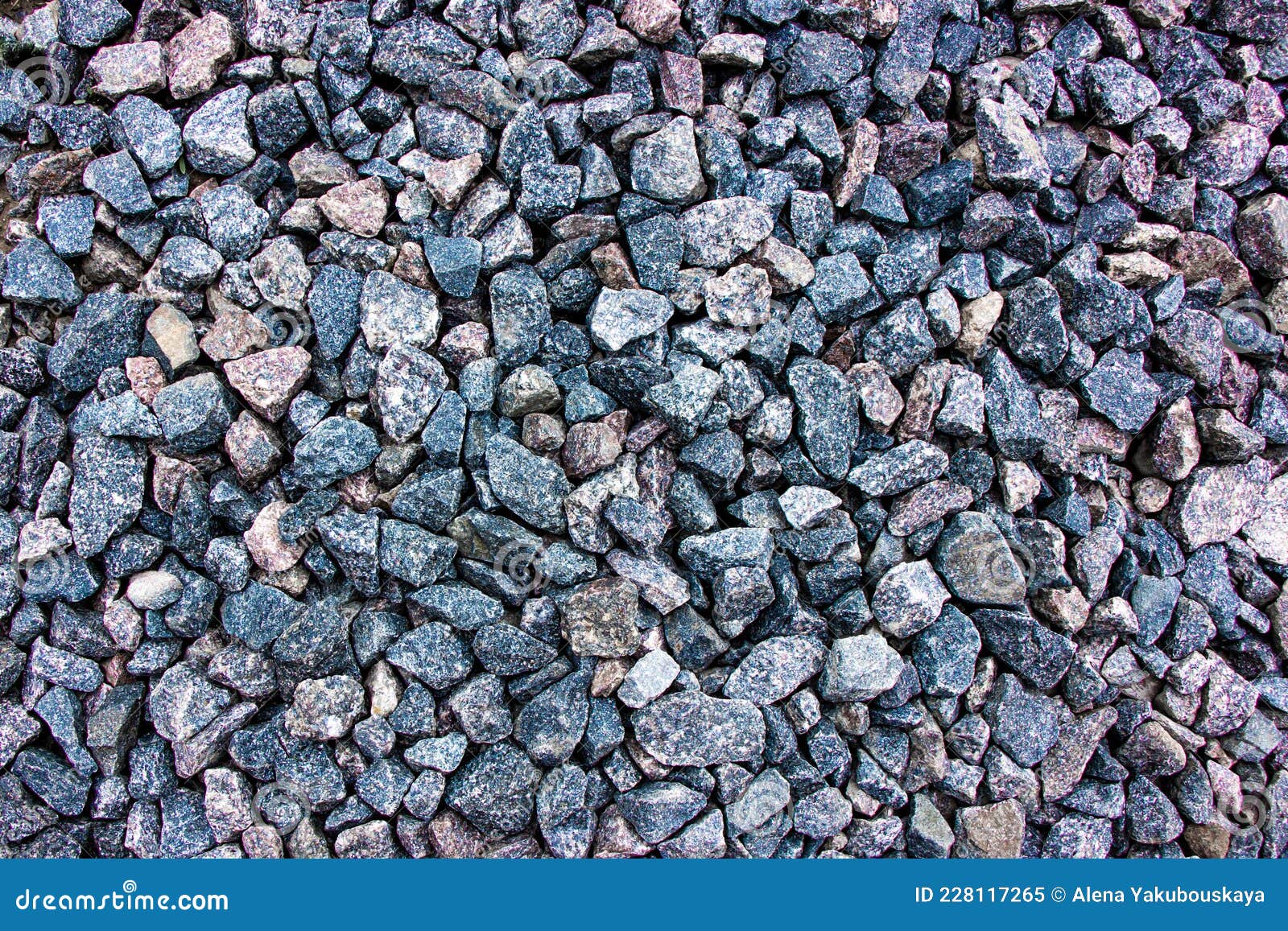 Crushed Stone of Blue Color. a Lot of Stones Stock Image - Image of ...