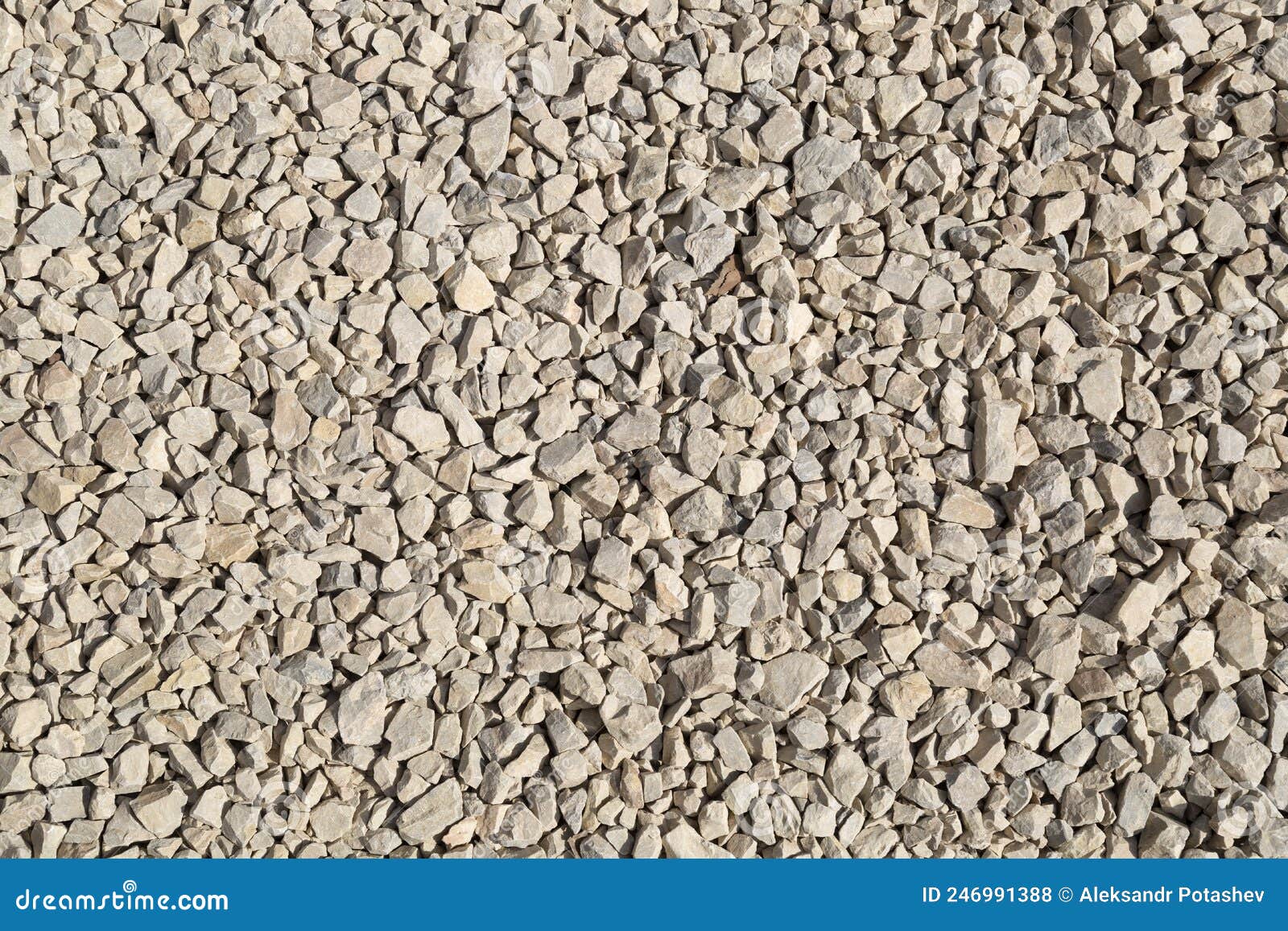 Crushed Stone, Building Material. Material for Road Construction Stock ...