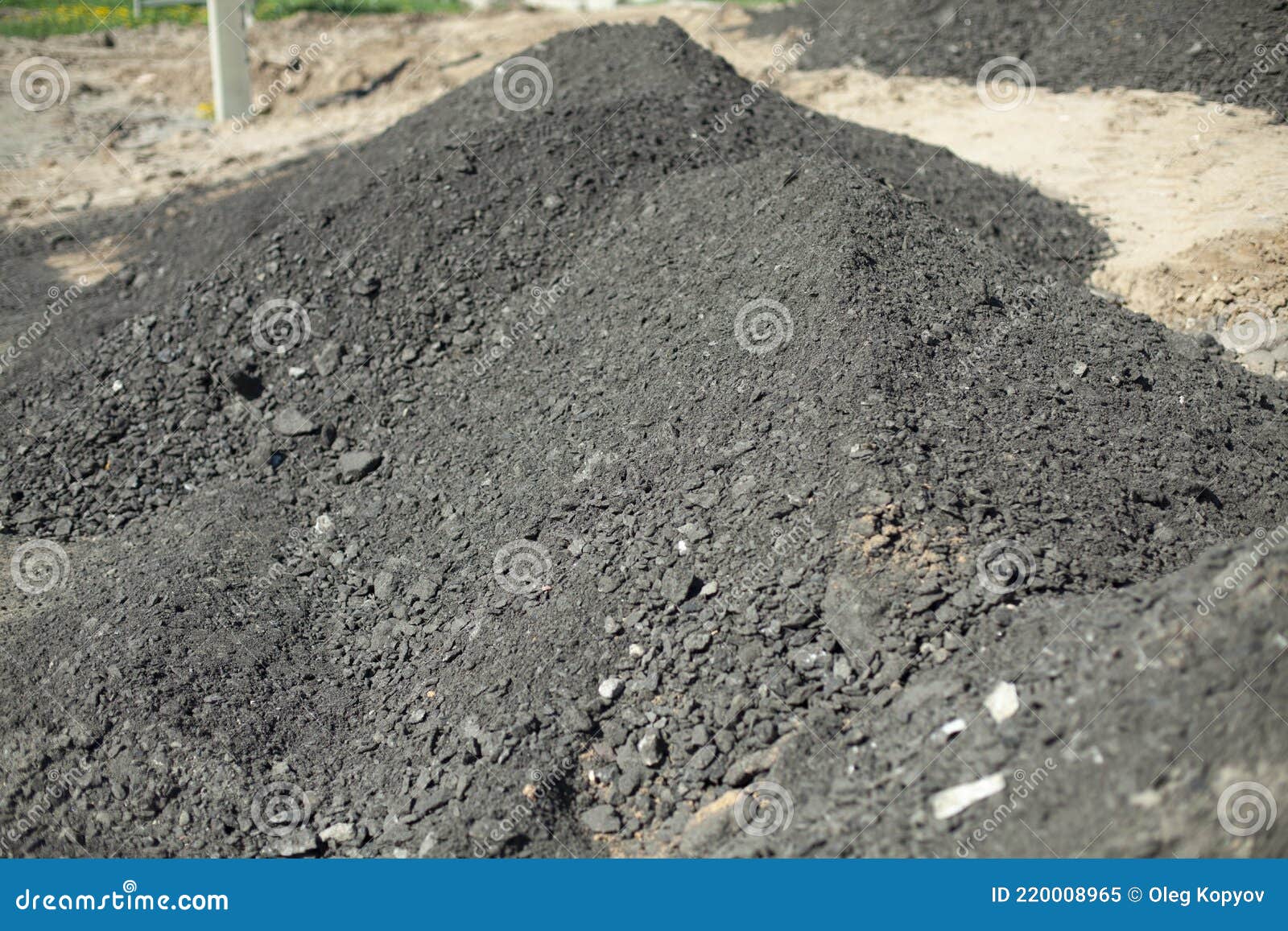 Crushed Stone for the Construction of the Road Stock Image - Image of ...