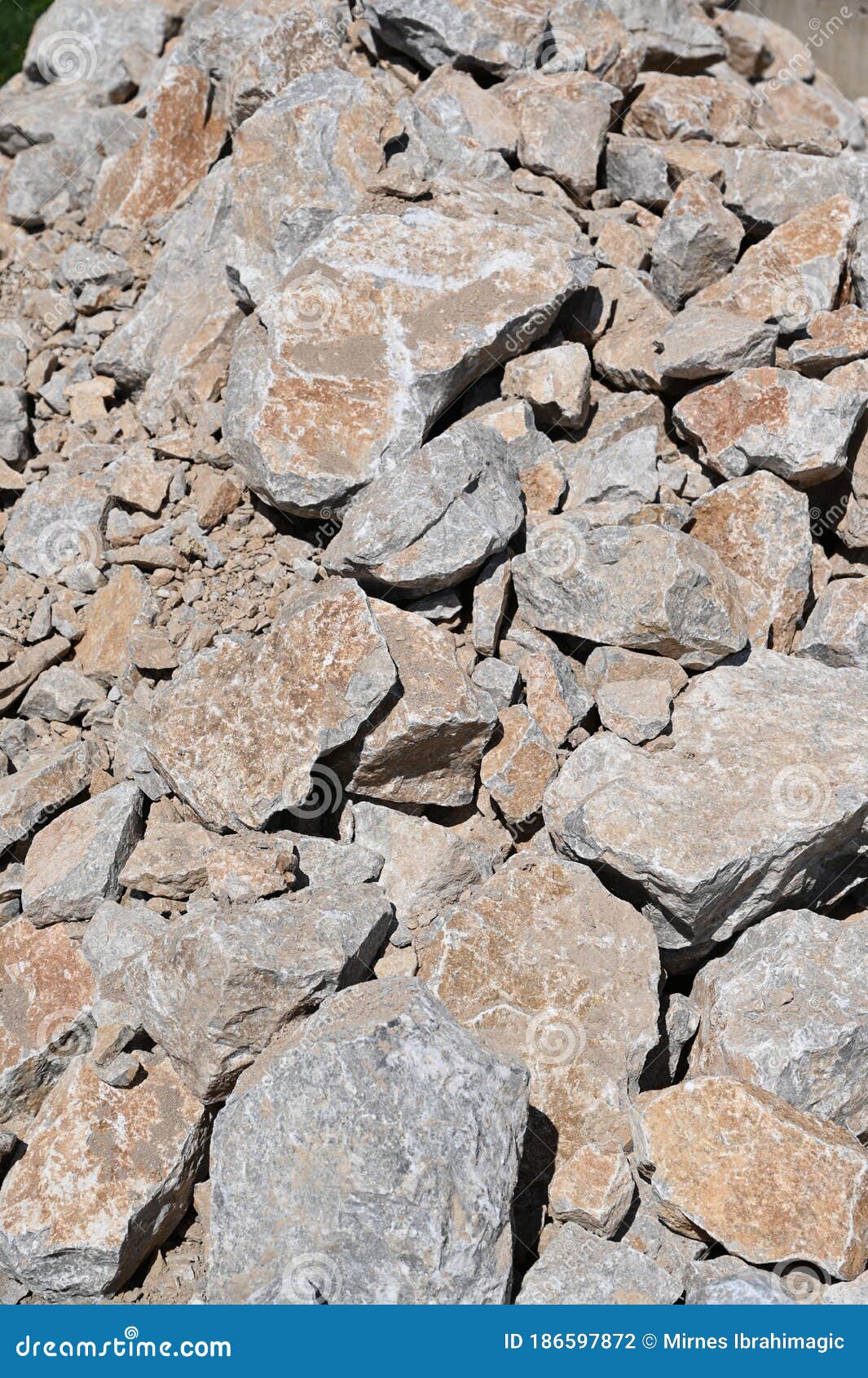 Crushed Stone in Mining Field Stock Photo - Image of construction ...
