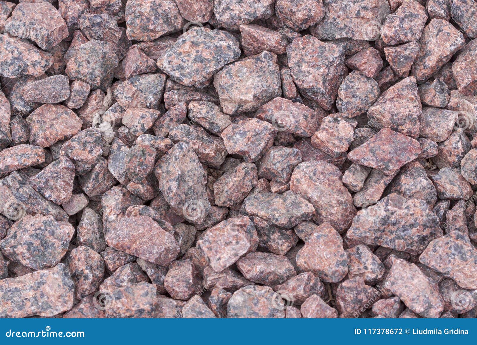 Crushed Stone from Red Granite Stock Photo - Image of pattern, rock ...