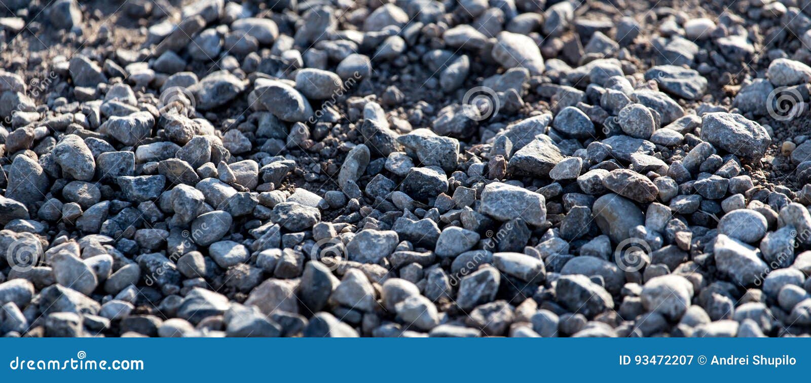 Crushed Stone on the Road As a Background Stock Image - Image of ...