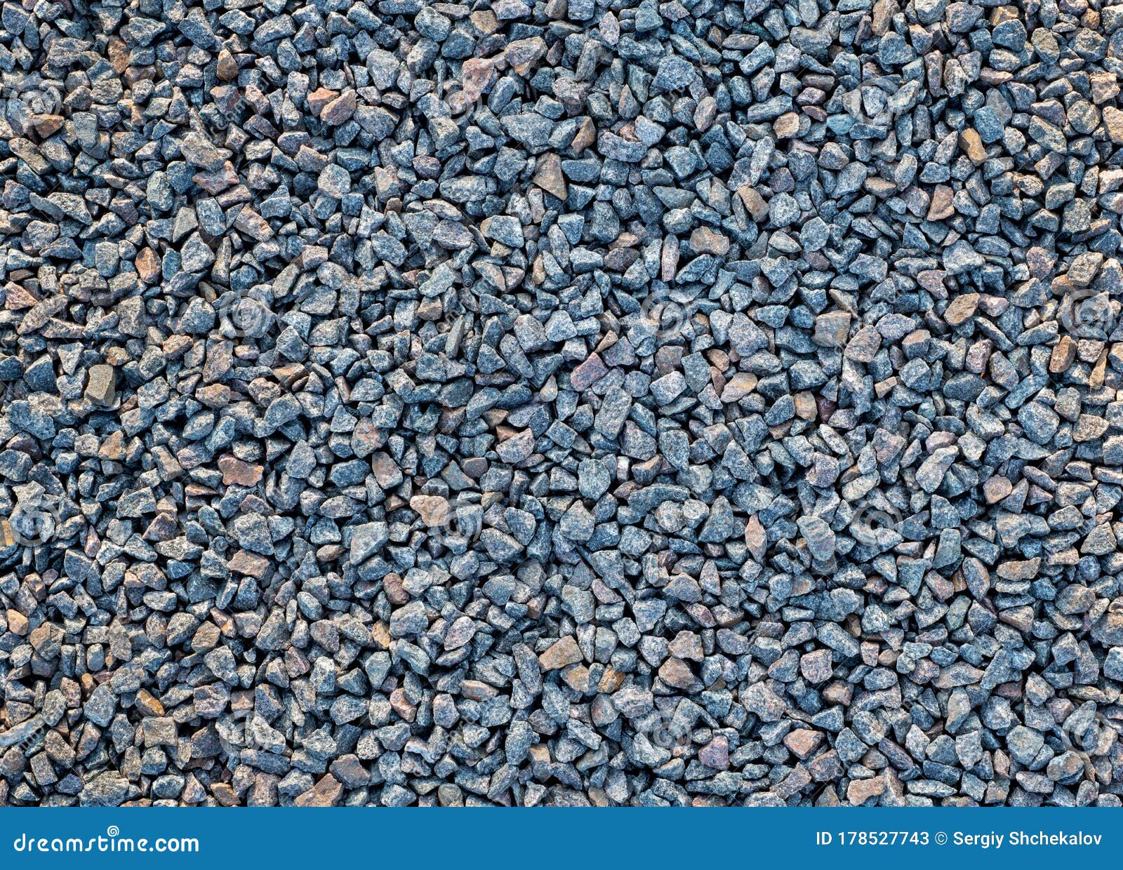 Crushed Stone Scattered on the Ground. Large Crushed Stone for ...