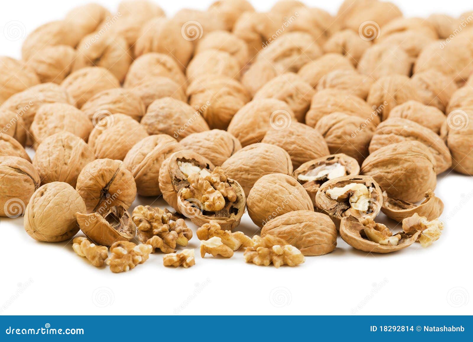 Crushed walnuts stock photo. Image of open, object, brown - 18292814
