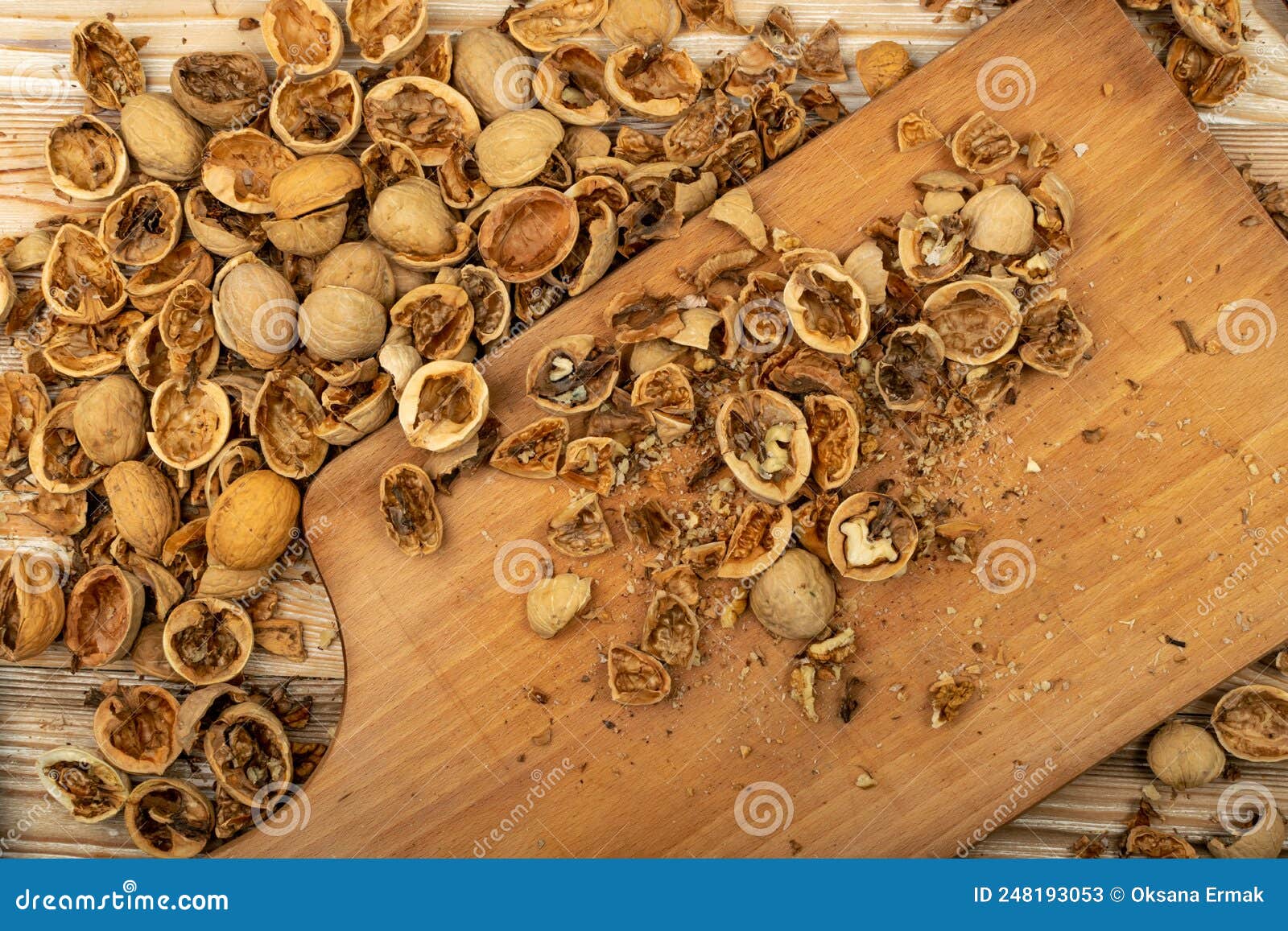 Crushed Walnuts Texture Background Stock Image - Image of broken, food ...
